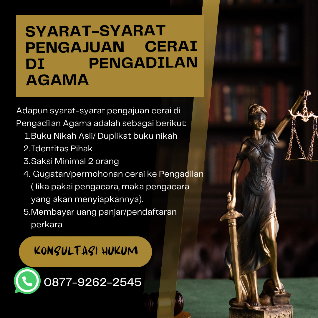 SYARAT-SYARAT PENGAJUAN CERAI DI PENGADILAN AGAMA