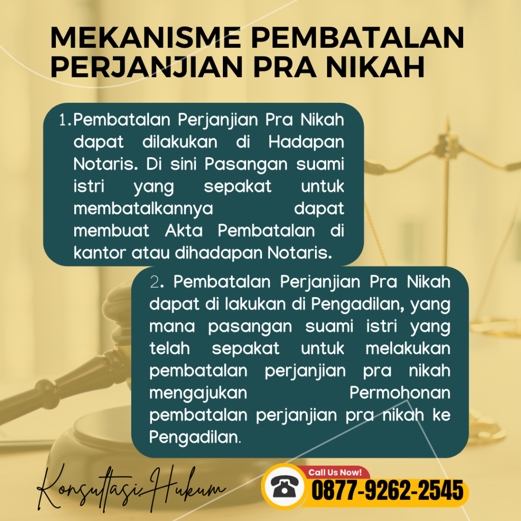 MEKANISME PEMBATALAN PERJANJIAN PRA NIKAH