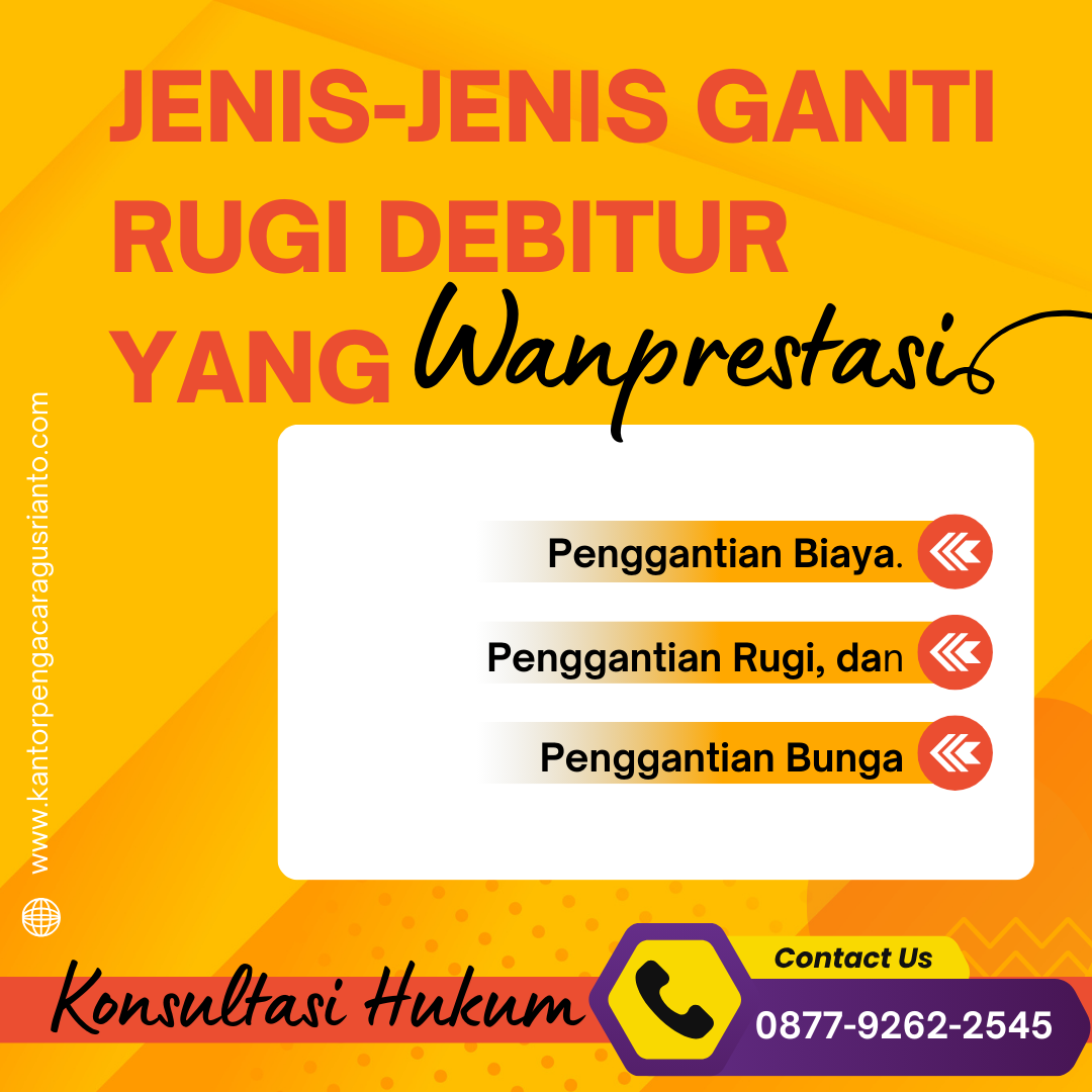 JENIS-JENIS GANTI RUGI DEBITUR YANG WANPRESTASI