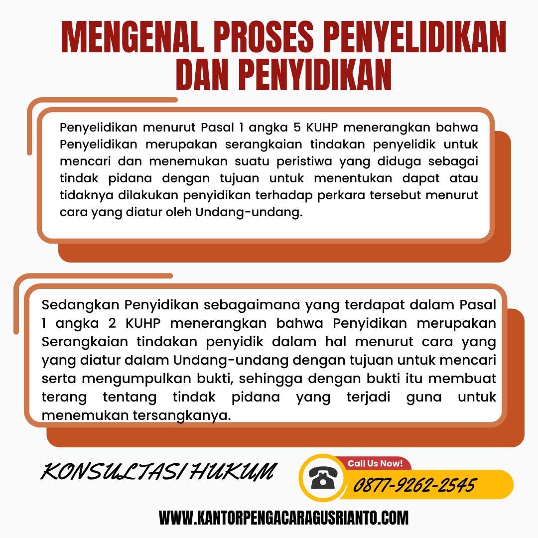 MENGENAL PROSES PENYELIDIKAN DAN PENYIDIKAN