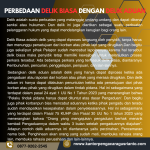 PERBEDAAN DELIK BIASA DENGAN DELIK ADUAN